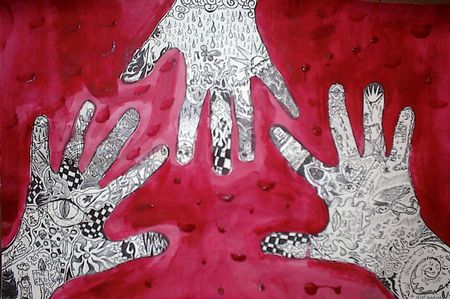 Mehndi Inspired Hand Art