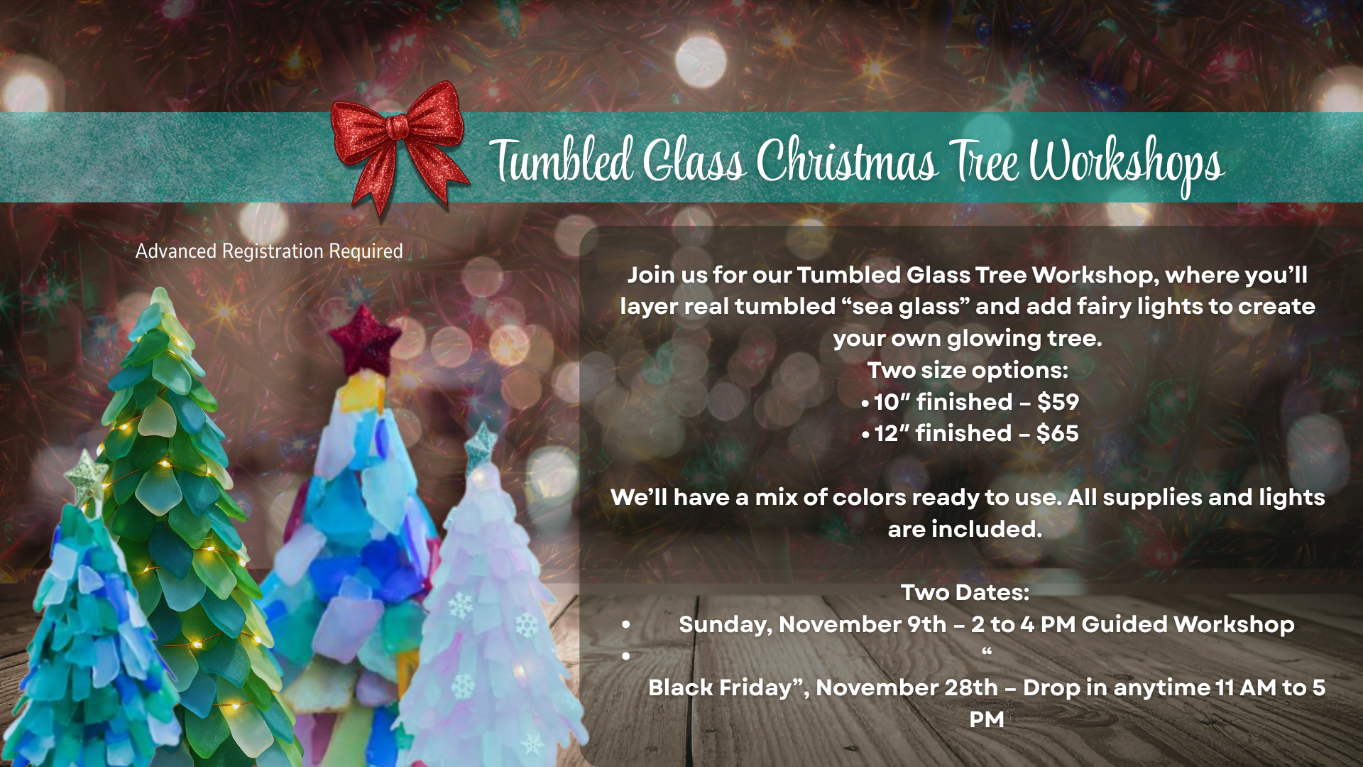 Tumbled Glass Christmas Tree Workshop